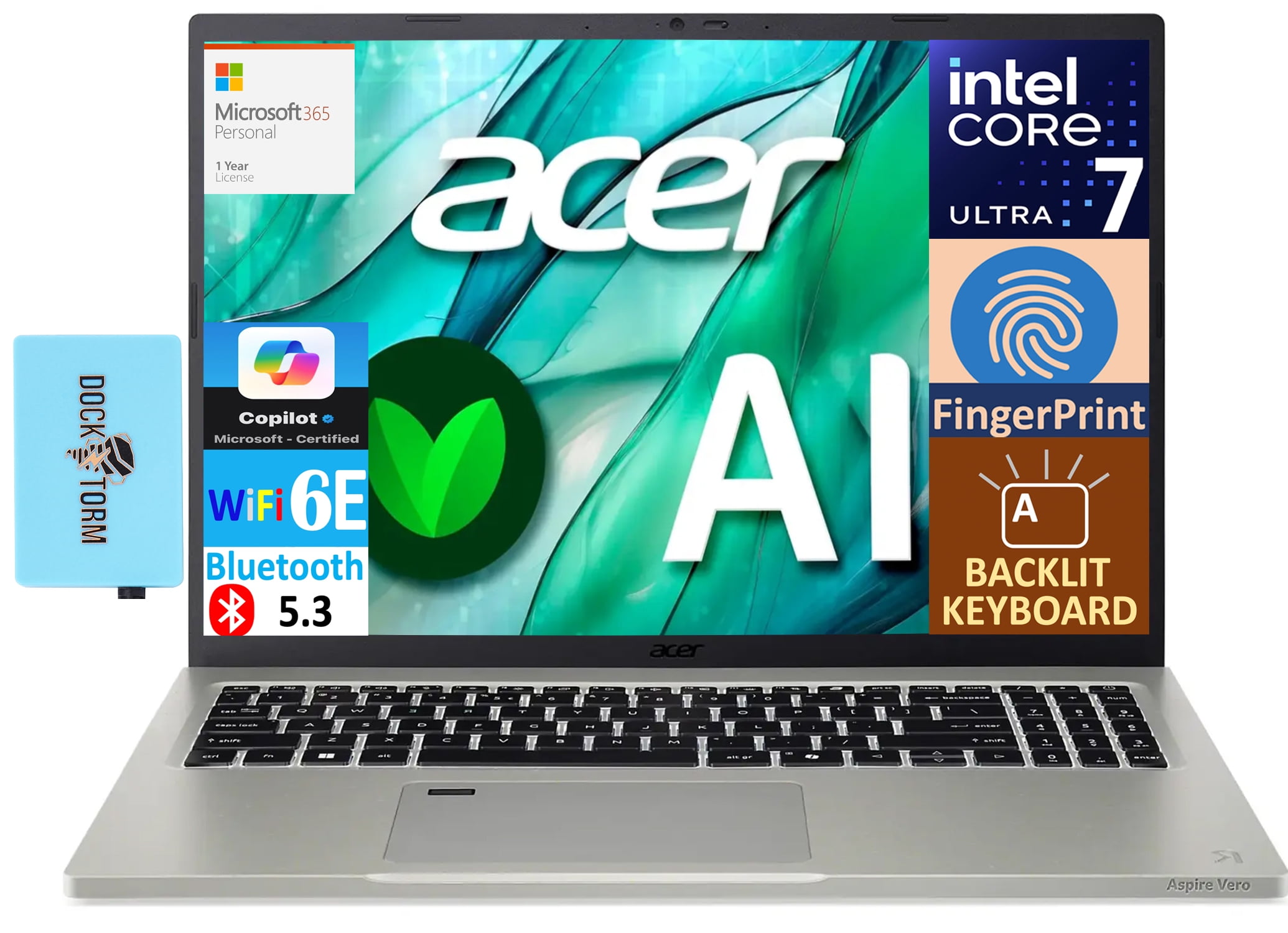 Acer Aspire Vero 16 AI Powered Laptop 16.0in IPS WQXGA Display (Intel ...