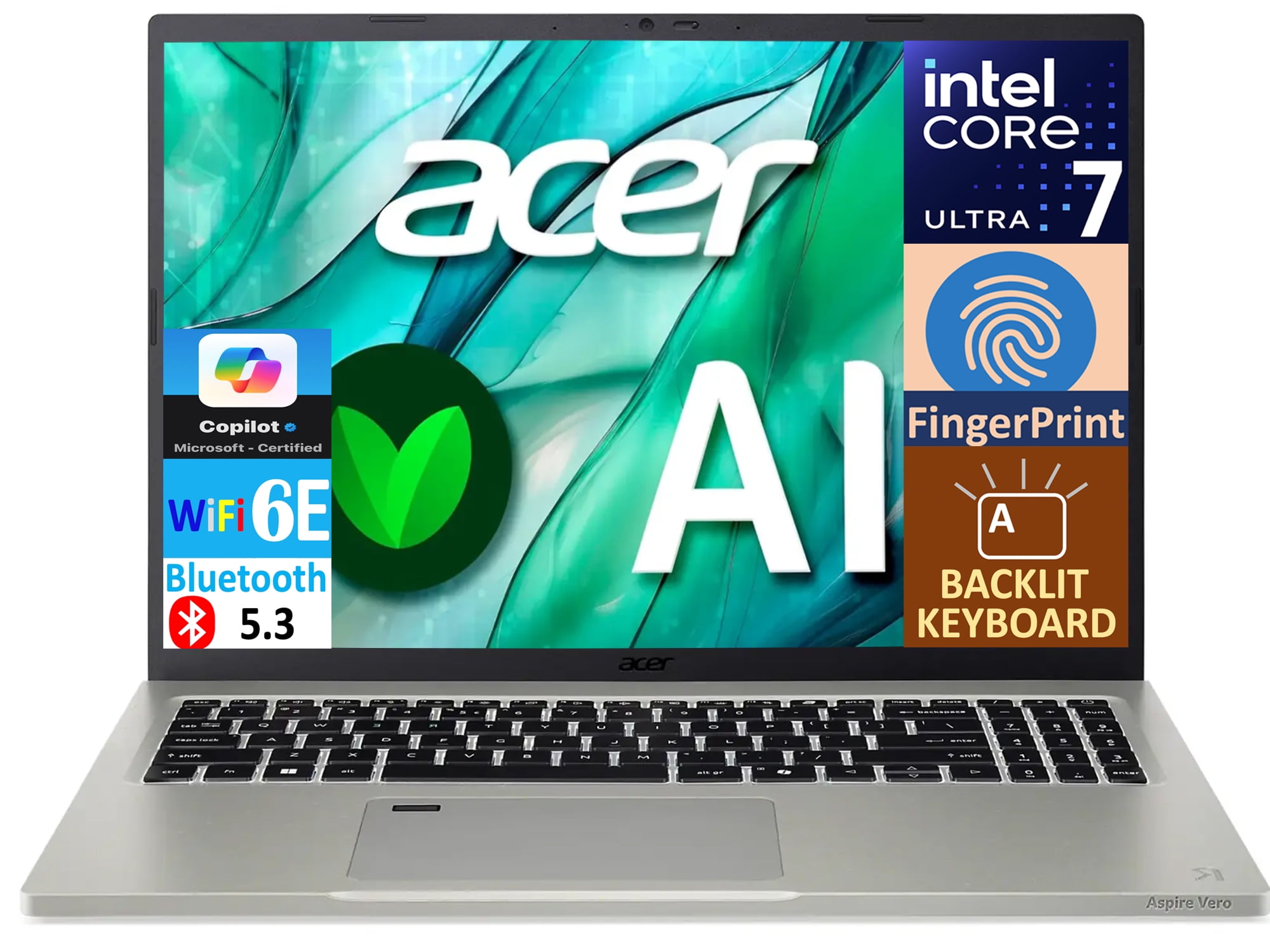 Acer Aspire Vero 16 AI Powered Laptop 16.0in IPS WQXGA Display (Intel ...