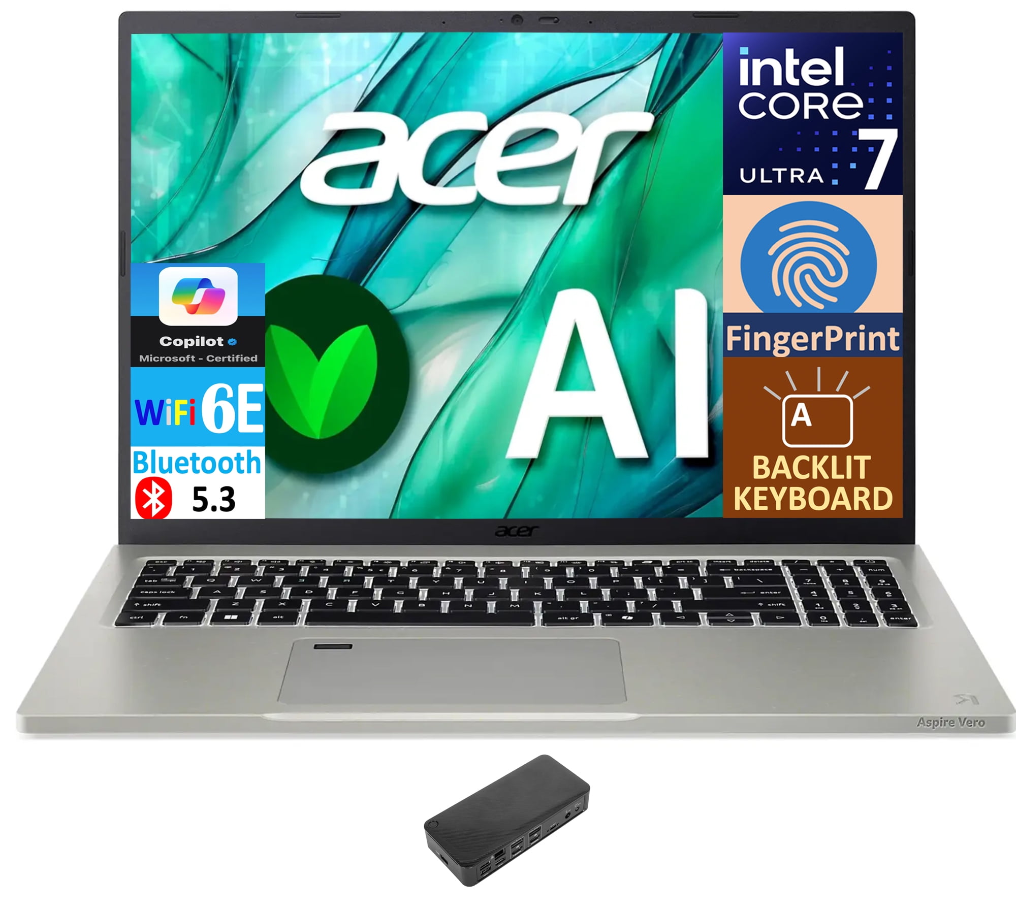 Acer Aspire Vero 16 AI Powered Laptop 16.0in IPS WQXGA Display (Intel ...