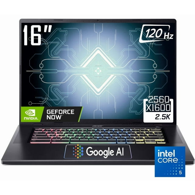 Acer Chromebook Plus 516 GE Cloud Gaming Laptop, 16" 2560 x 1600 QHD ...