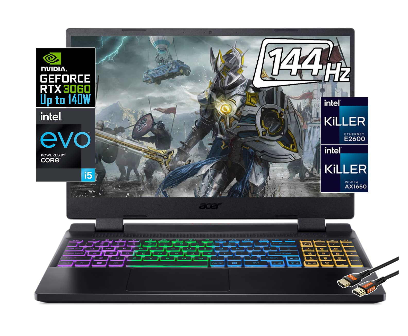 Acer Nitro 5 15.6" FHD 144Hz Gaming Laptop Intel 12-Core i5-12500H ...