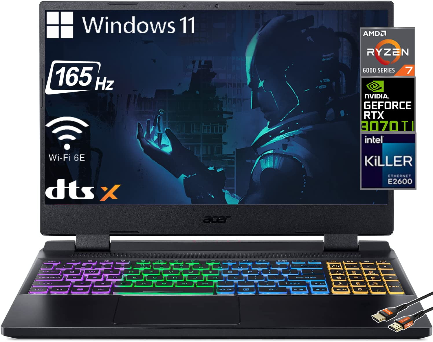 Acer Nitro 5 15.6" QHD LED-Backlit IPS 100% DCI-P3 165Hz Gaming Laptop ...