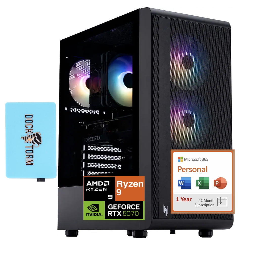 Acer Nitro 60 Gaming Desktop PC (AMD Ryzen 9 7900, GeForce RTX 5070 ...