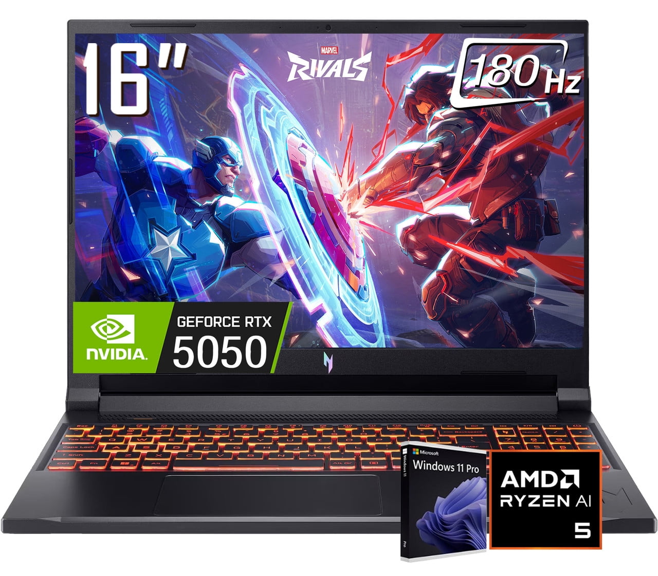 Acer Nitro V 16 Gaming Laptop, 16" 1920 x 1200 WUXGA 180Hz IPS LCD ...