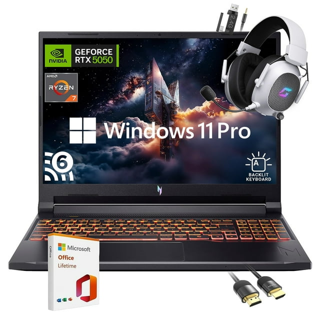 Acer Nitro V 16 Laptop, 16" WUXGA Display, NVIDIA GeForce RTX 5050, AMD ...