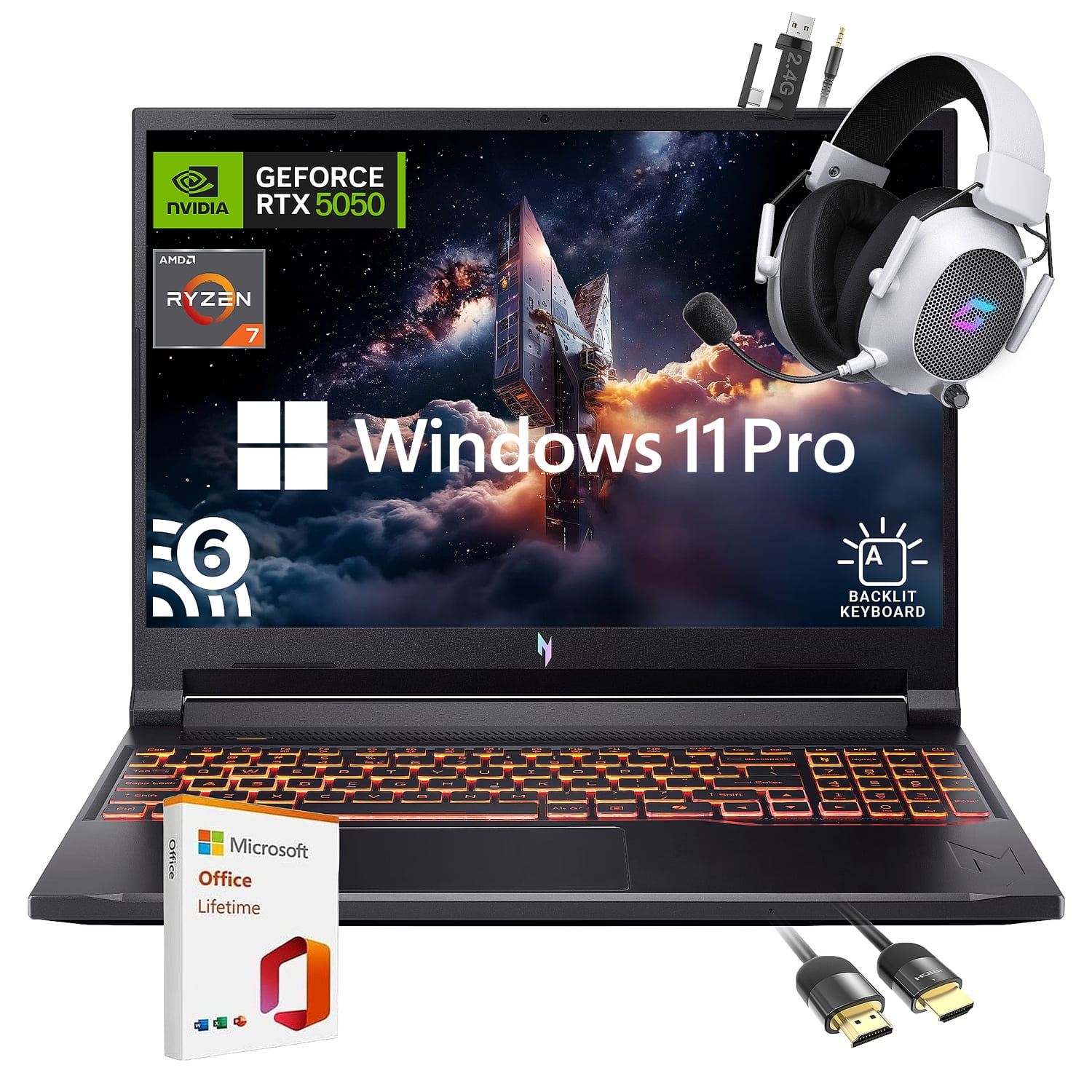 Acer Nitro V 16 Laptop, 16" WUXGA Display, NVIDIA GeForce RTX 5050, AMD ...