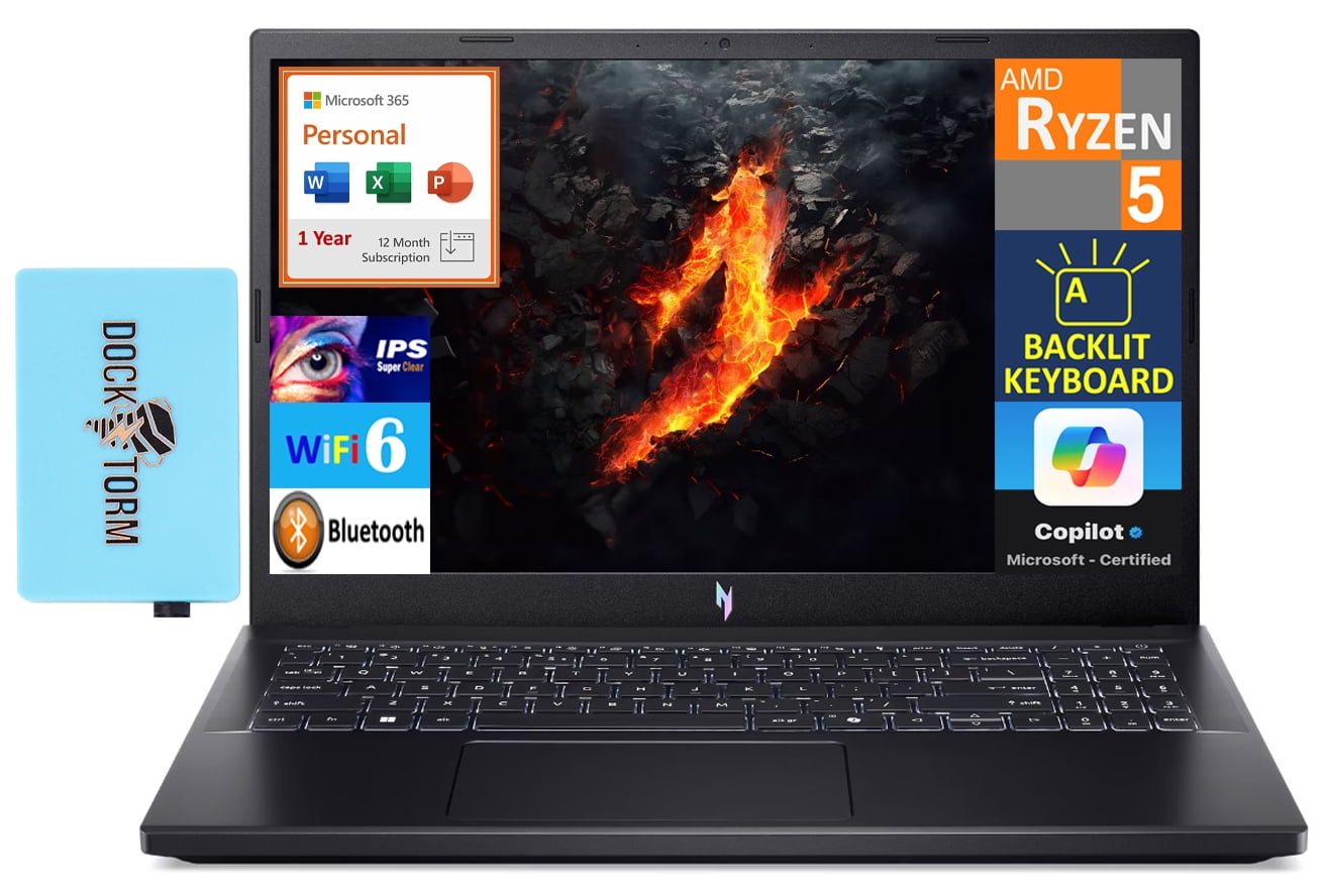 Acer Nitro V Gaming Laptop 15.6in 144Hz IPS FHD Display (AMD Ryzen 5 ...