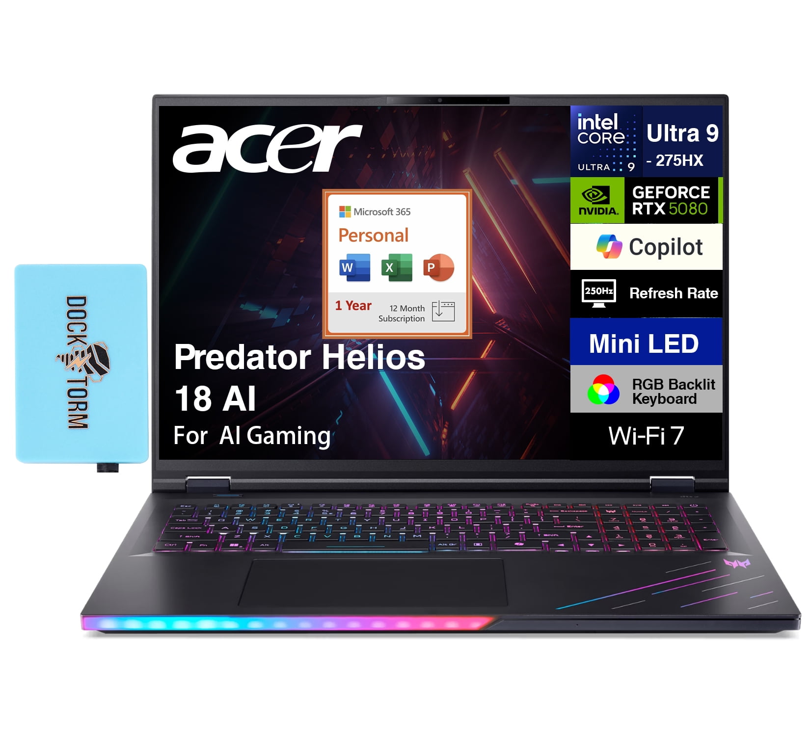 Acer Predator Helios 18 AI AI Gaming Laptop 18in WQXGA (Intel Ultra 9 ...