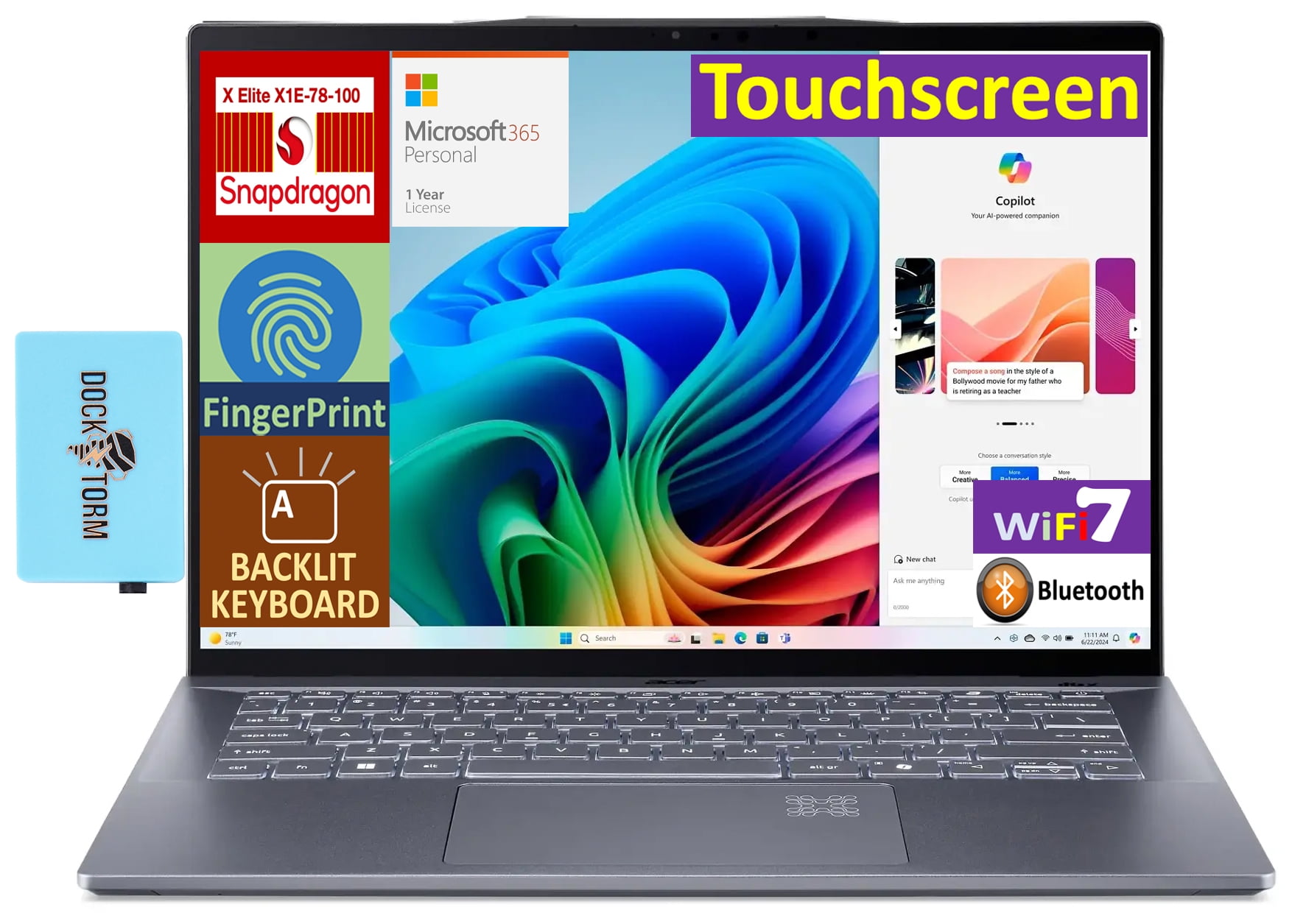 Acer Swift 14 AI Powered Laptop 14.5 Touchscreen IPS WQXGA Display ...