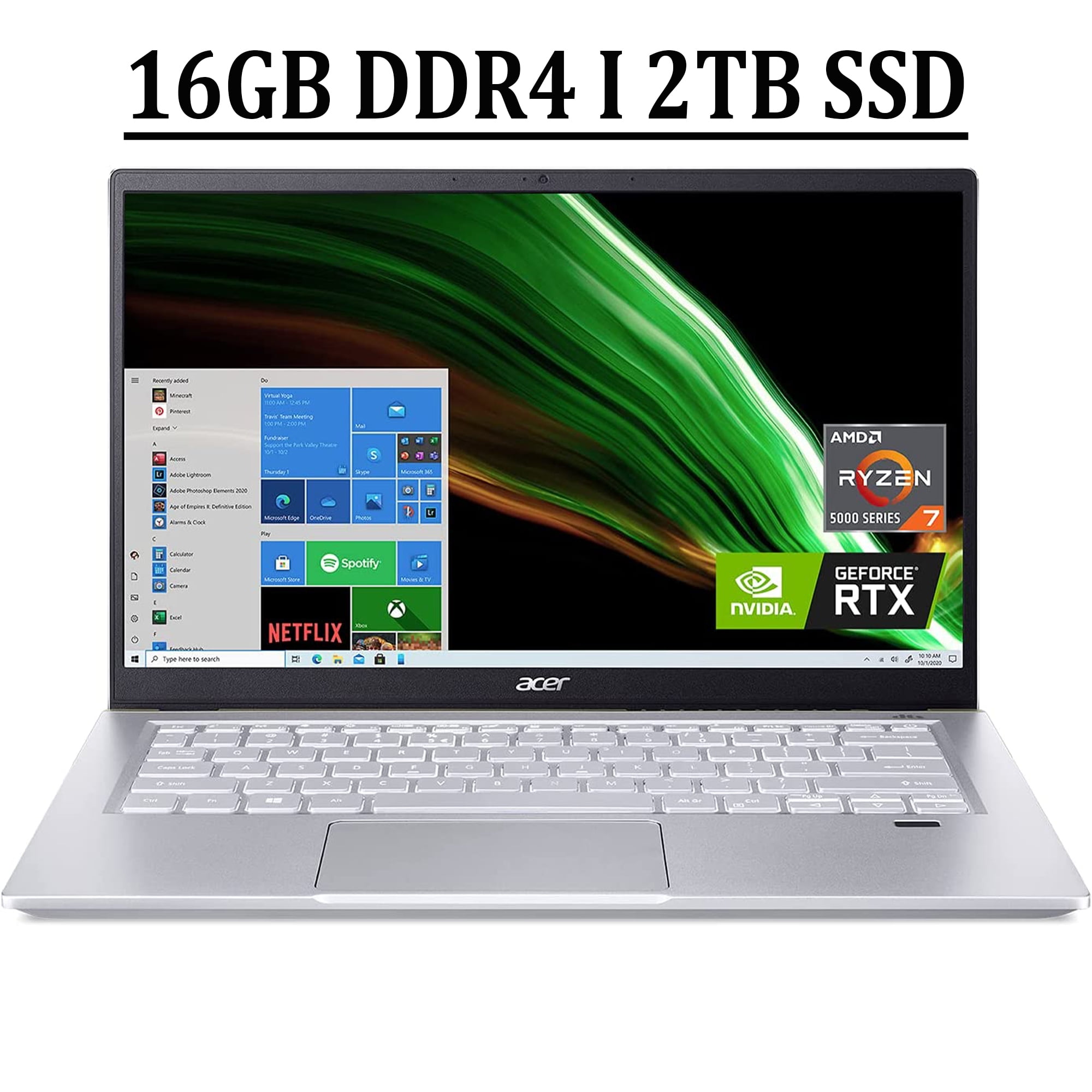 Acer Swift X 14 Gaming Laptop 14" FHD IPS ComfyView Display AMD Octa ...