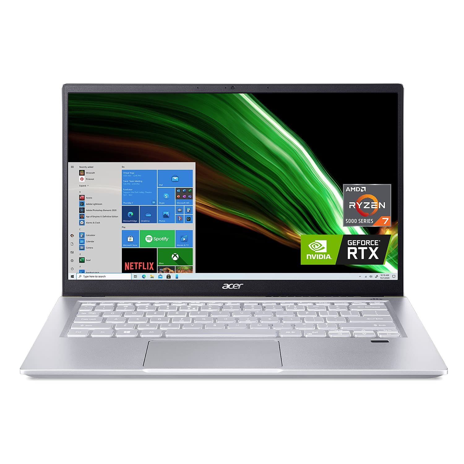 Acer Swift X SFX14-41G-R1S6 Creator Laptop | 14" Full HD 100% sRGB | AMD Ryzen 7 5800U | NVIDIA ...