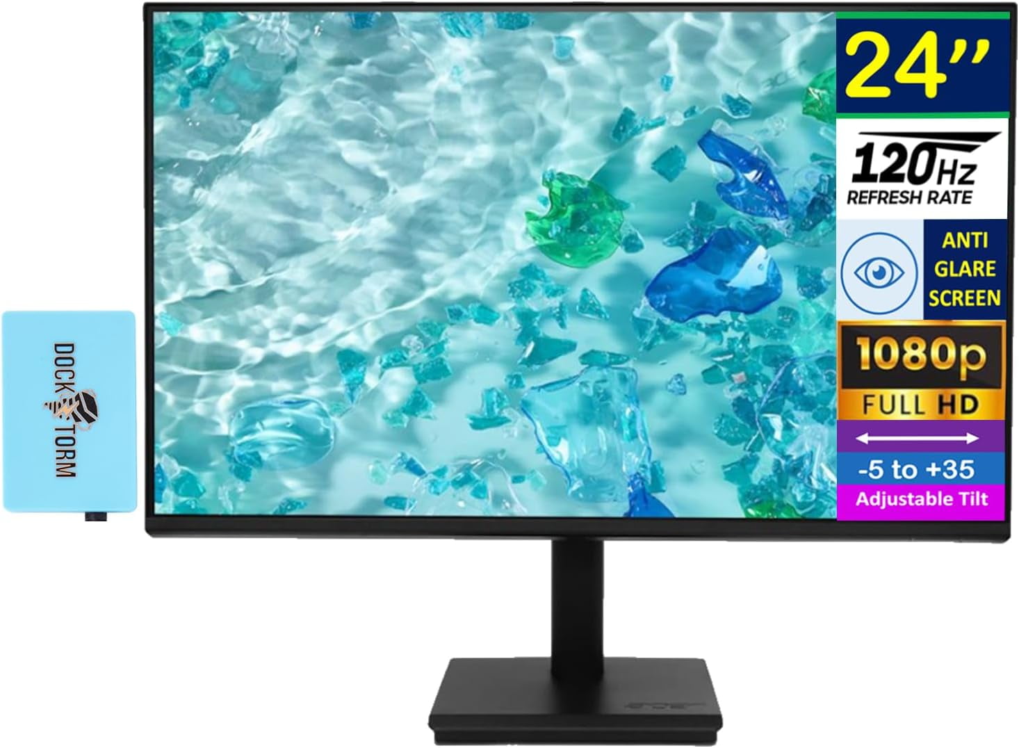 Acer Vero V247Y G 24" V7 Series FHD Monitor with 4ms Response Time, Anti Glare, VGA, HDMI ...
