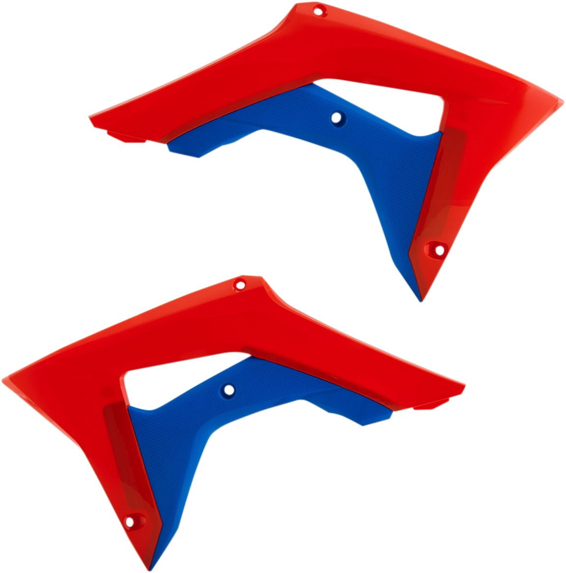 Acerbis Red/Blue Plastic Radiator Shrouds/Scoops (2630661228) - Walmart.com