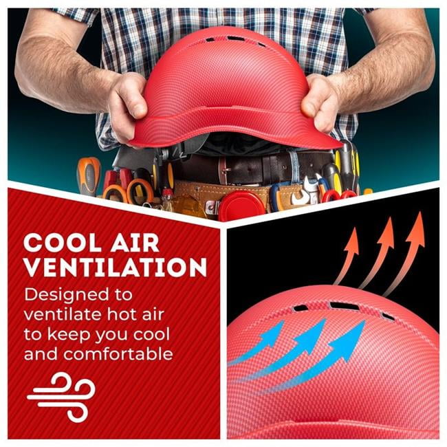 Acerpal 2CF16MV Cap Style Red Textured Carbon Fiber Design Matte Finish ...