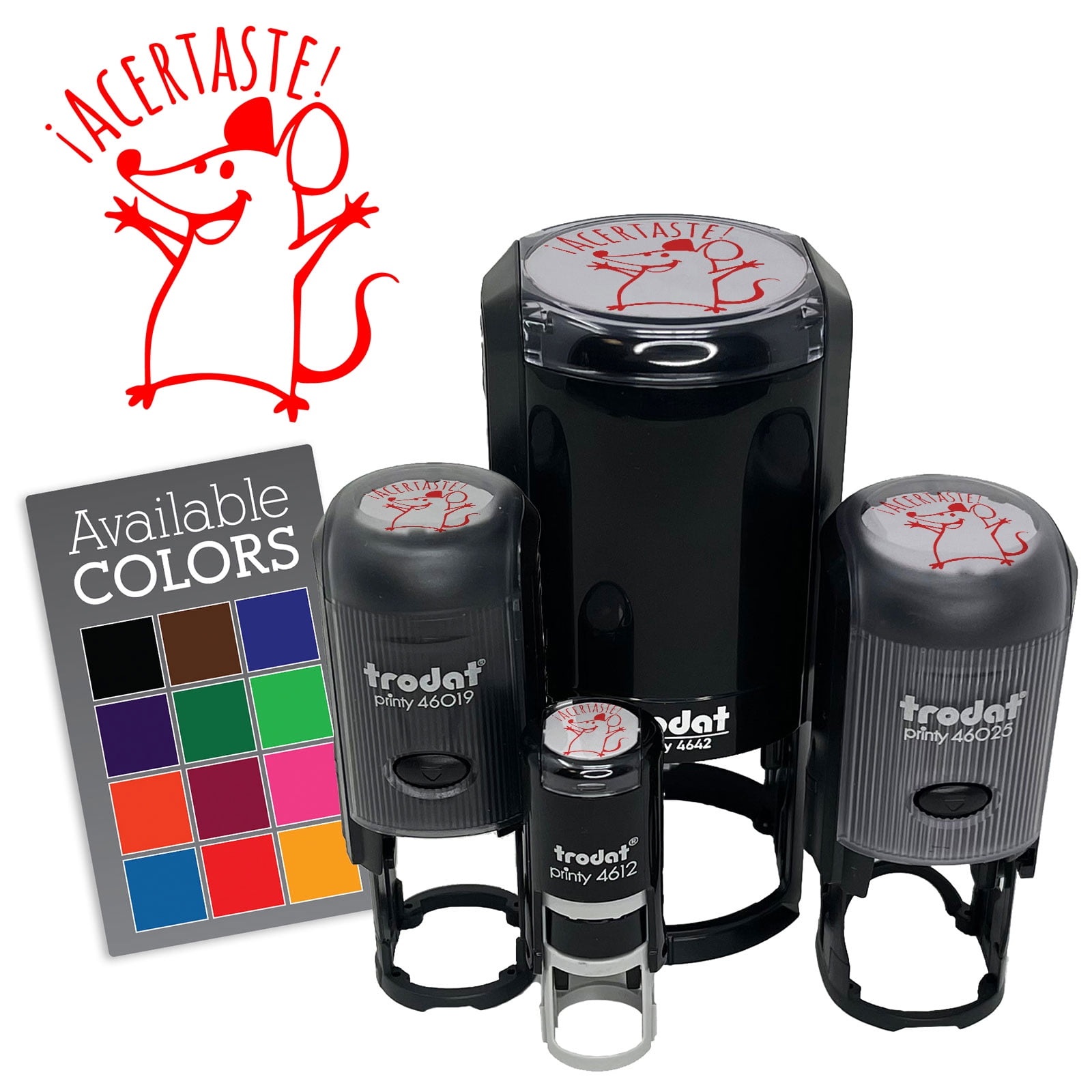 Acertaste Spanish Right Correct Cheering Mouse Teacher Stamp Self ...
