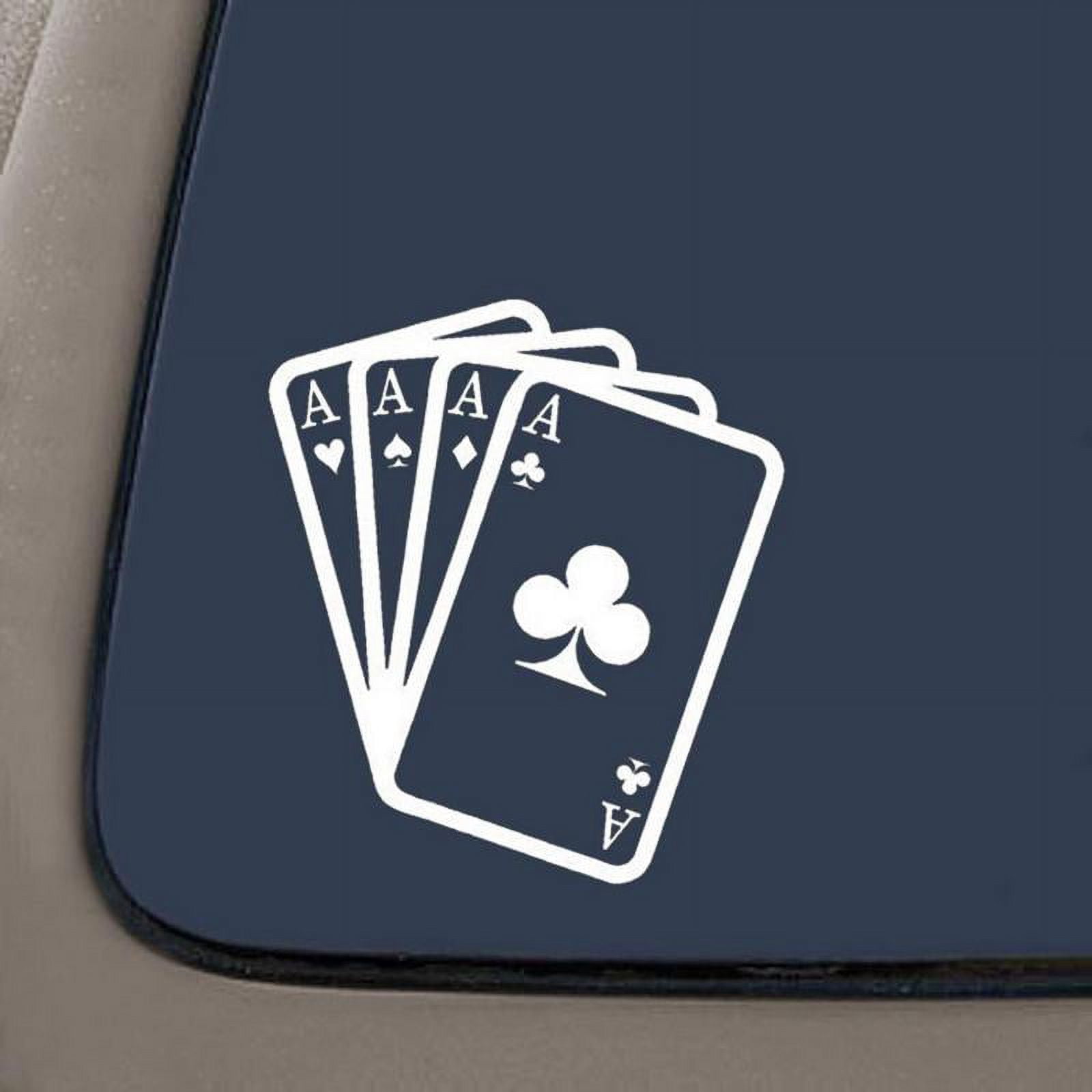 Aces Decal Quad Aces Poker Lucky Decal | 5.75-Inches By 5-Inches ...