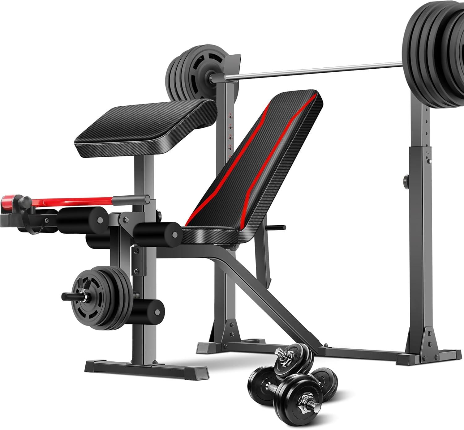 Aceshin Olympic Weight Bench, 900 LBS Adjustable Weight Bench and Squat ...