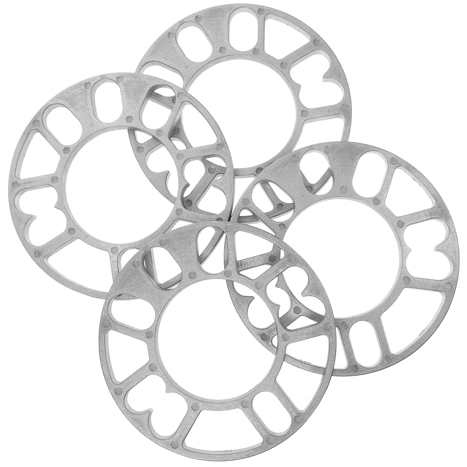 Wheel Spacers Shims for Car Made of Alloy Aluminum Silver 4Pcs 8mm ...