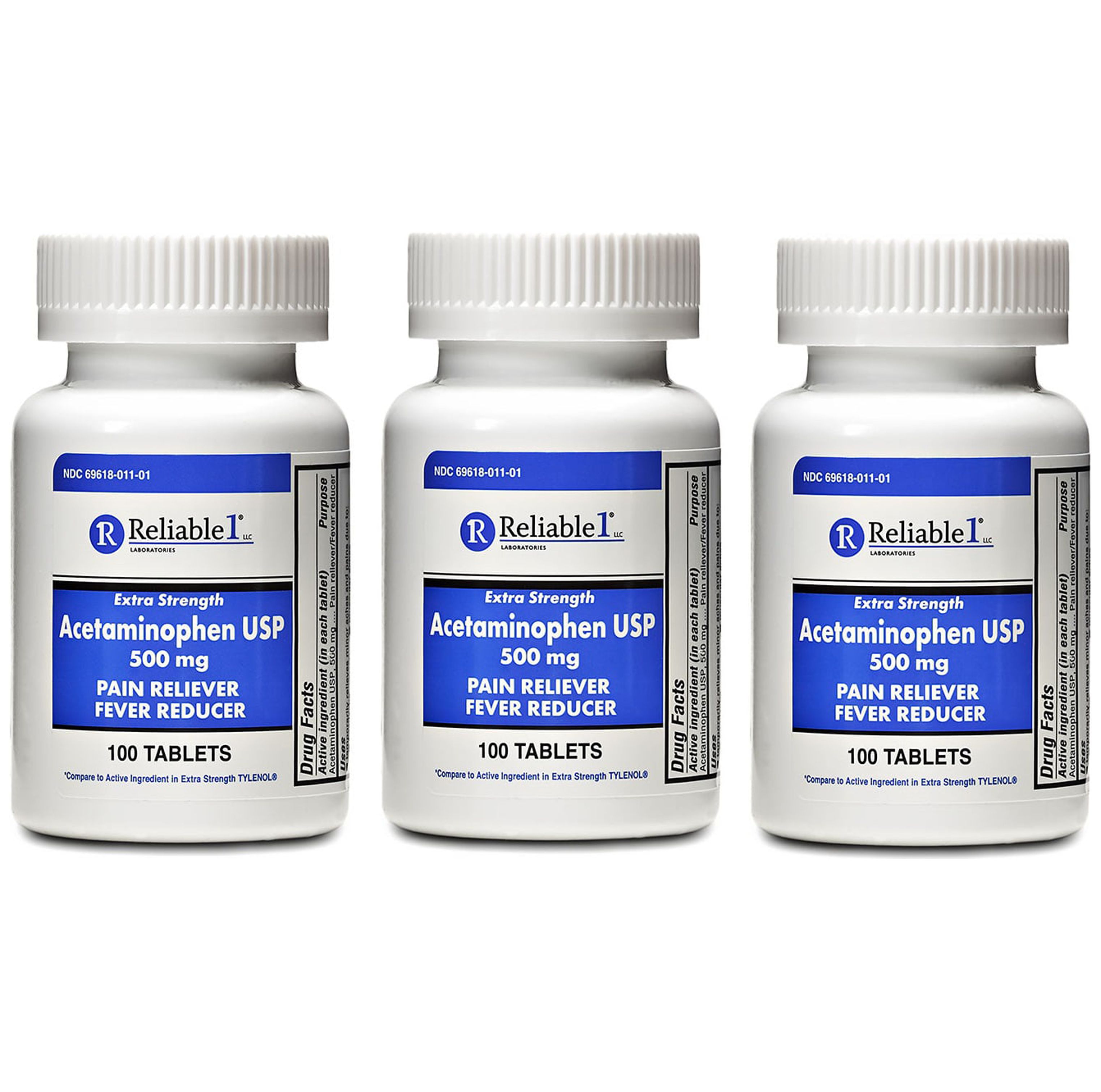 Acetaminophen 500 mg Generic for Tylenol Extra Strength 200 Tablets ...