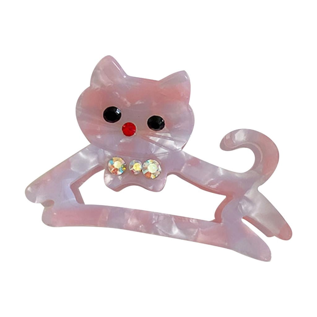 Acetate Hair Claw Clip Cartoon Hairpin Cats Shape Hairpiece For Any ...