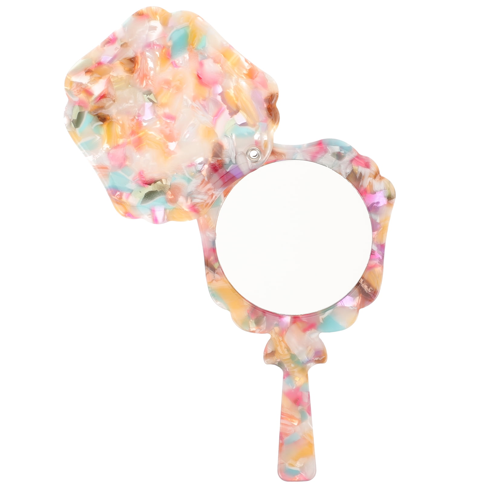Acetate Vintage Handheld Mirror Female Travel Design Makeup Mirror ...