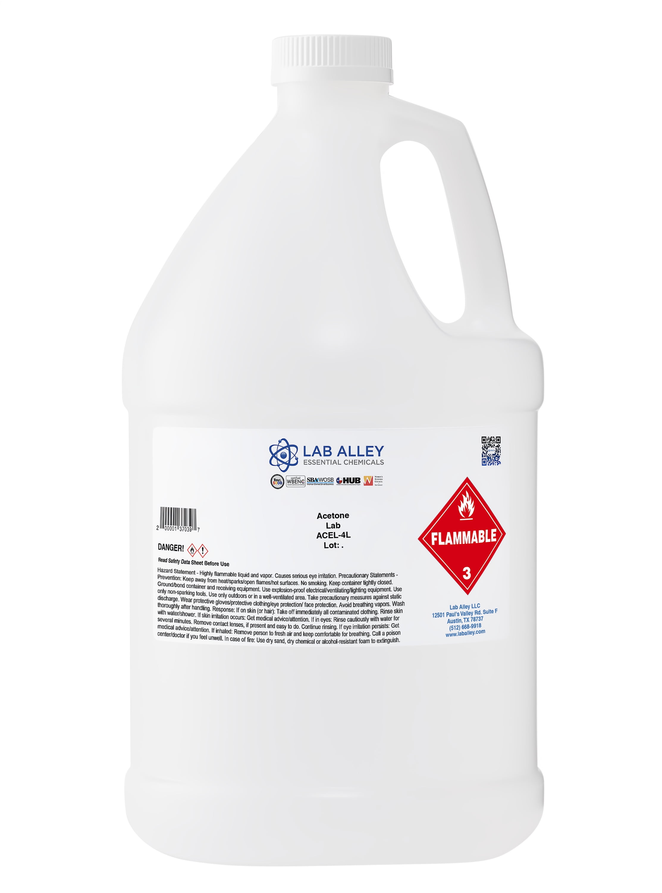 Acetone 100% Lab Grade 4L - Walmart.com