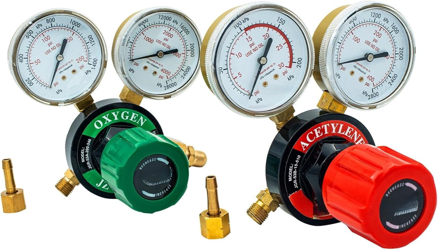 Acetylene Regulators, CGA540 and CGA510 Inlet Connection Welding Gas ...