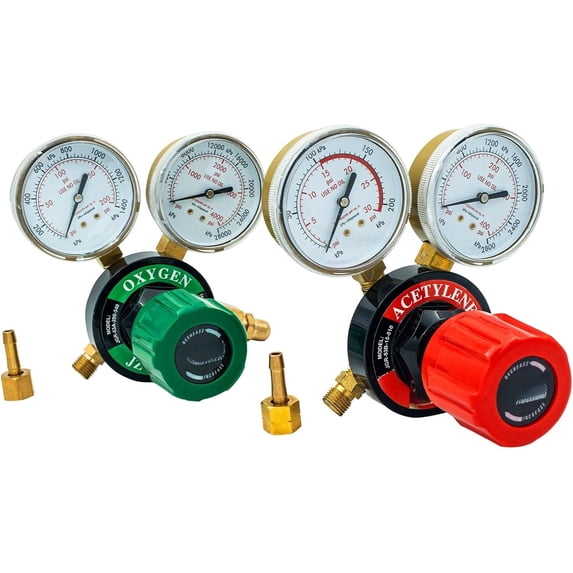 Acetylene Regulators, CGA540 and CGA510 Inlet Connection Welding Gas ...