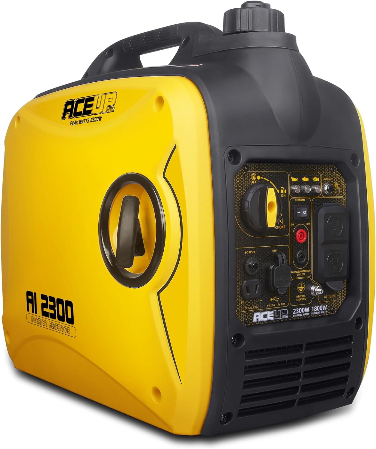 Aceup Energy Small Electric 2300 Watt Inverter Generator, Quiet ...