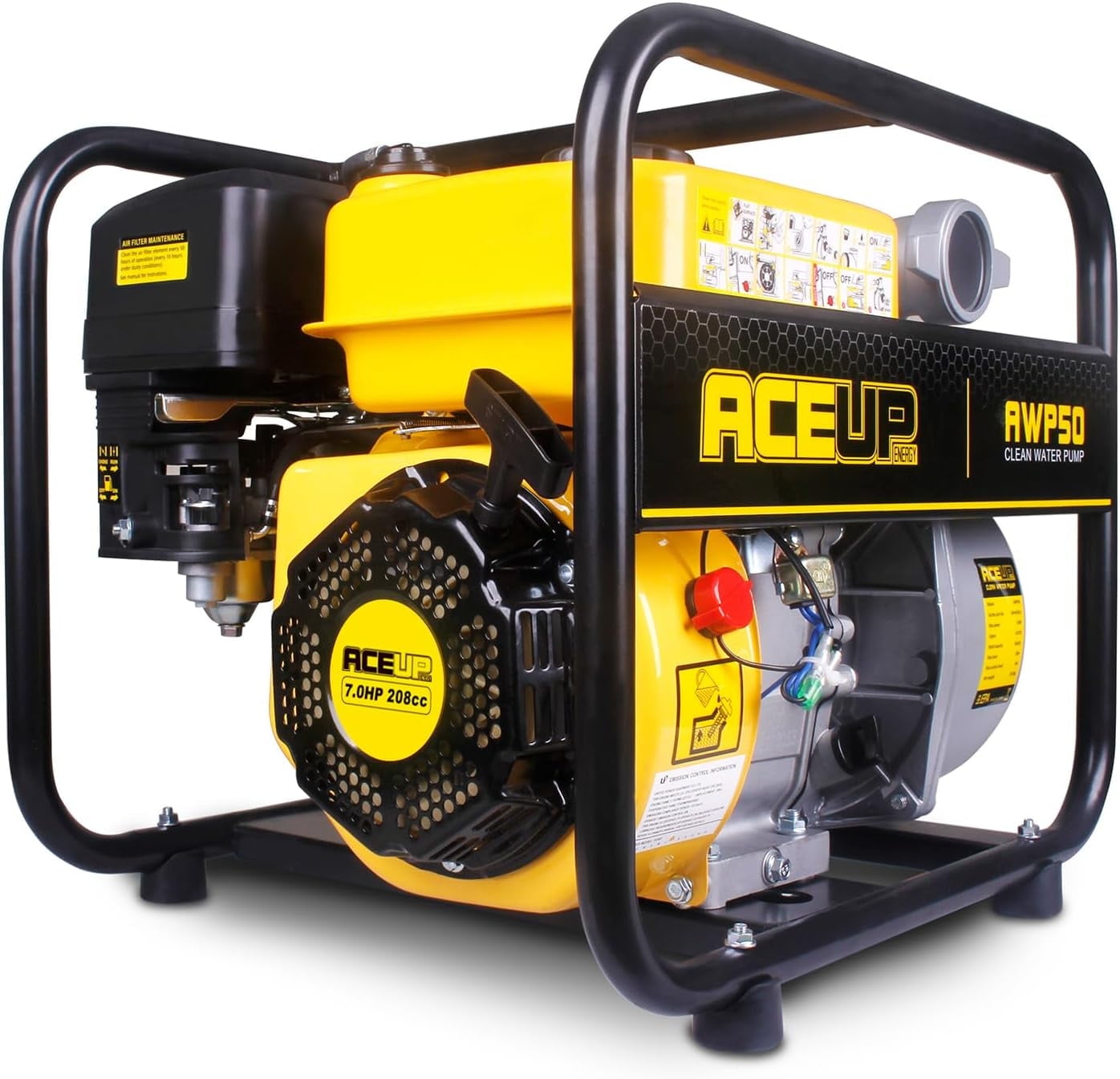 Aceup Energy Gas Water Pump 2 Inch, 158 GPM 7HP Gasoline Powered Water ...