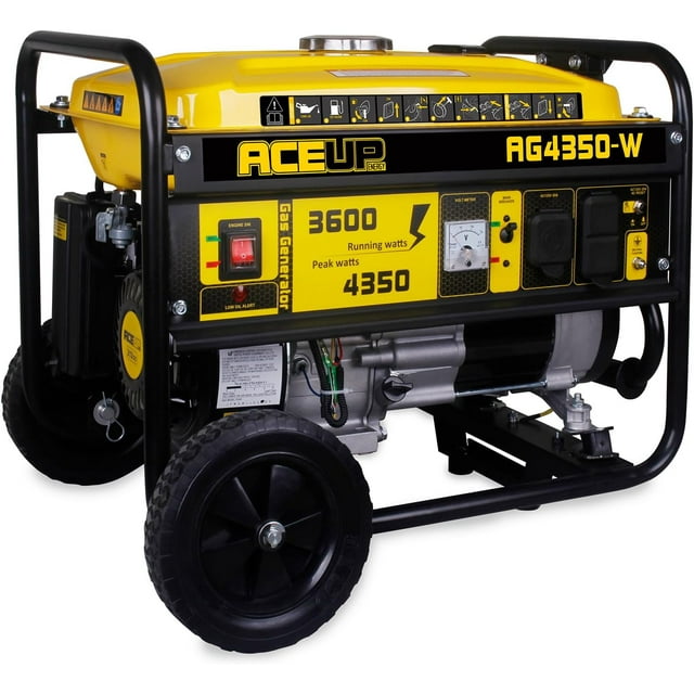 Aceup Energy Compact Portable Generator, Electric 4350W, Gas Powered ...