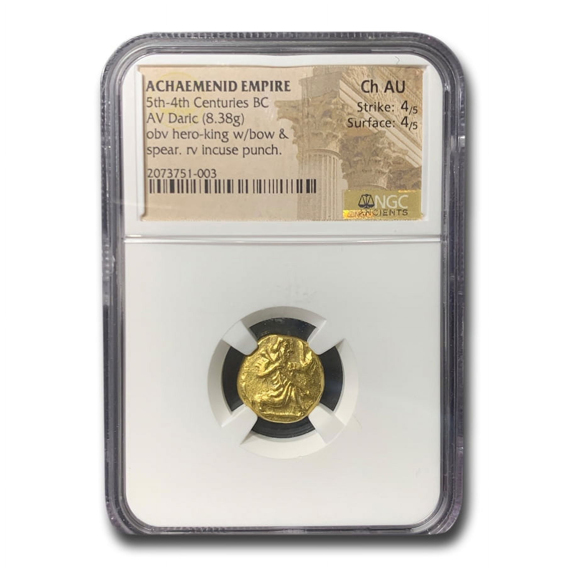 Achaemenid Persia Gold AV Daric (5th-4th Century BC) CH AU NGC ...
