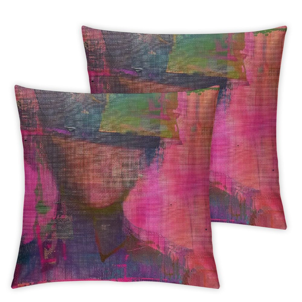 Acheng Art Abstract Throw Pillow Case Cushion Covers Bright Fuchsia ...