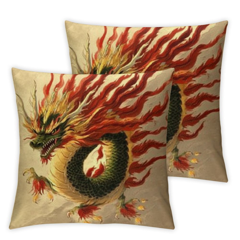 Acheng Asian Tiger Dragon Art Throw Pillow Case,Asian Style Decorations ...