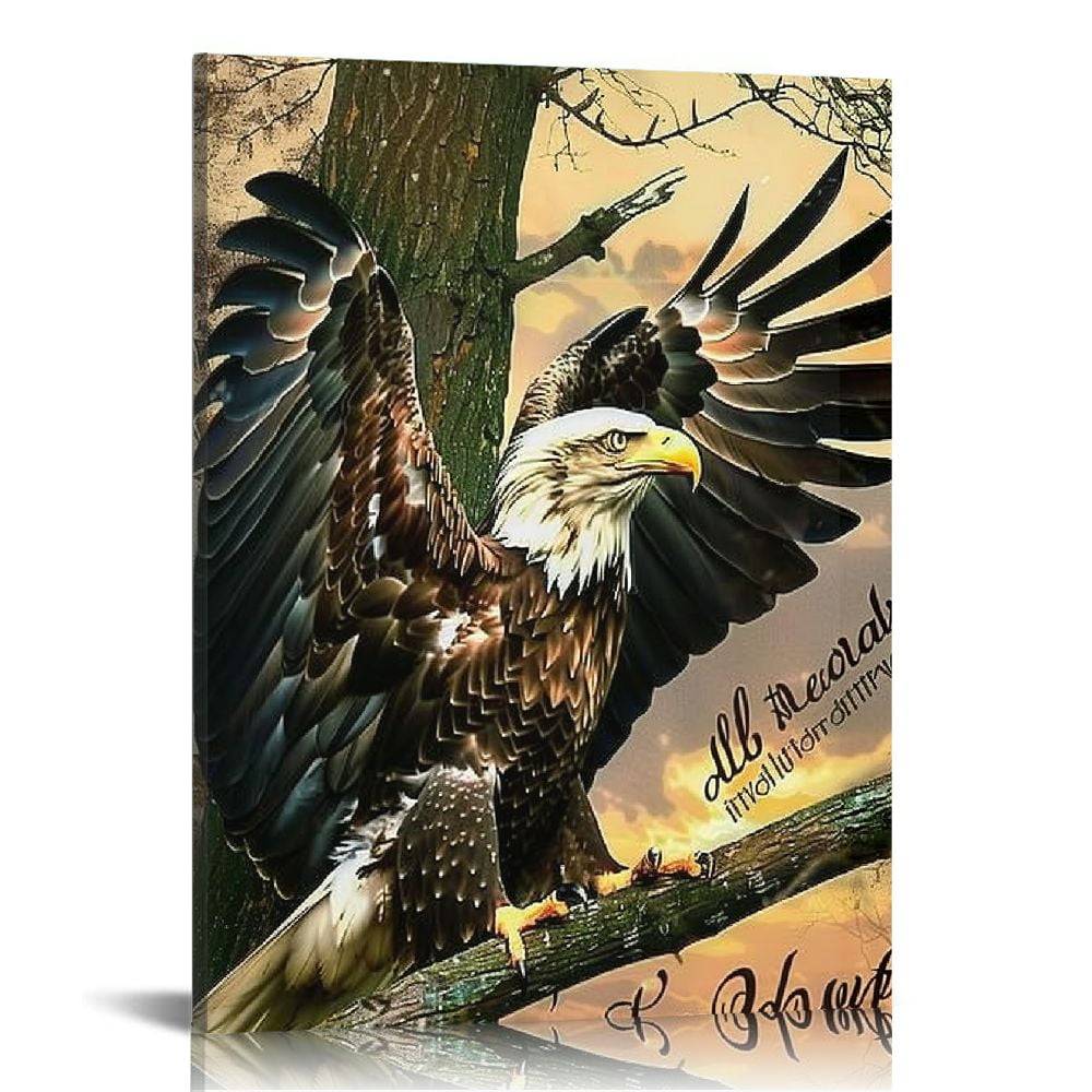 Acheng Bald Eagle Wall Art Wall Decor Eagle Pictures Canvas Prints ...