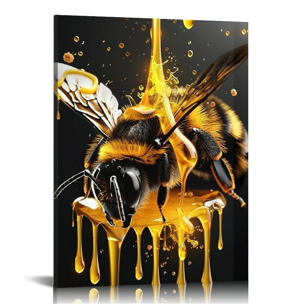 Acheng Bee Hive Digital Painting Canvas Wall Art Bee Pictures Wall ...
