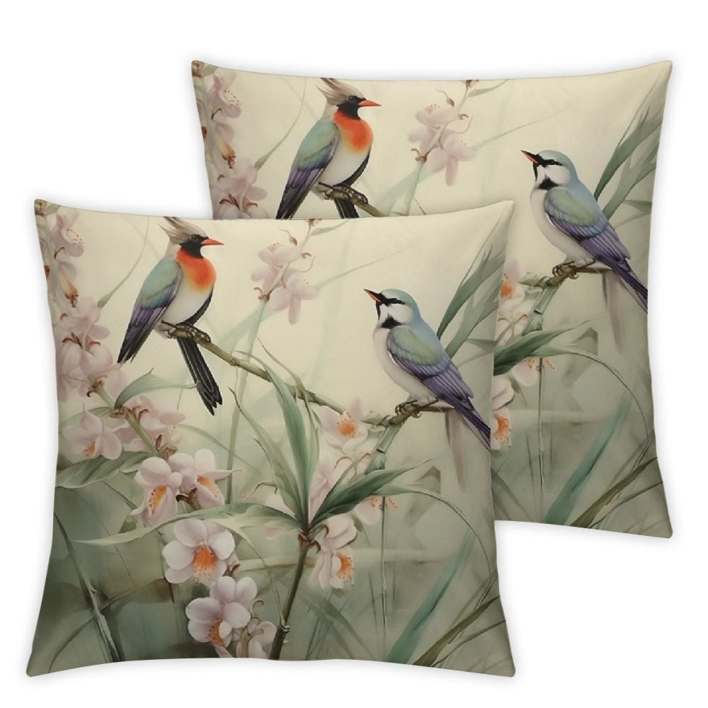 Acheng Bird Throw Pillow Covers Sparrow Bird Pillow Covers Cute Sparrow ...