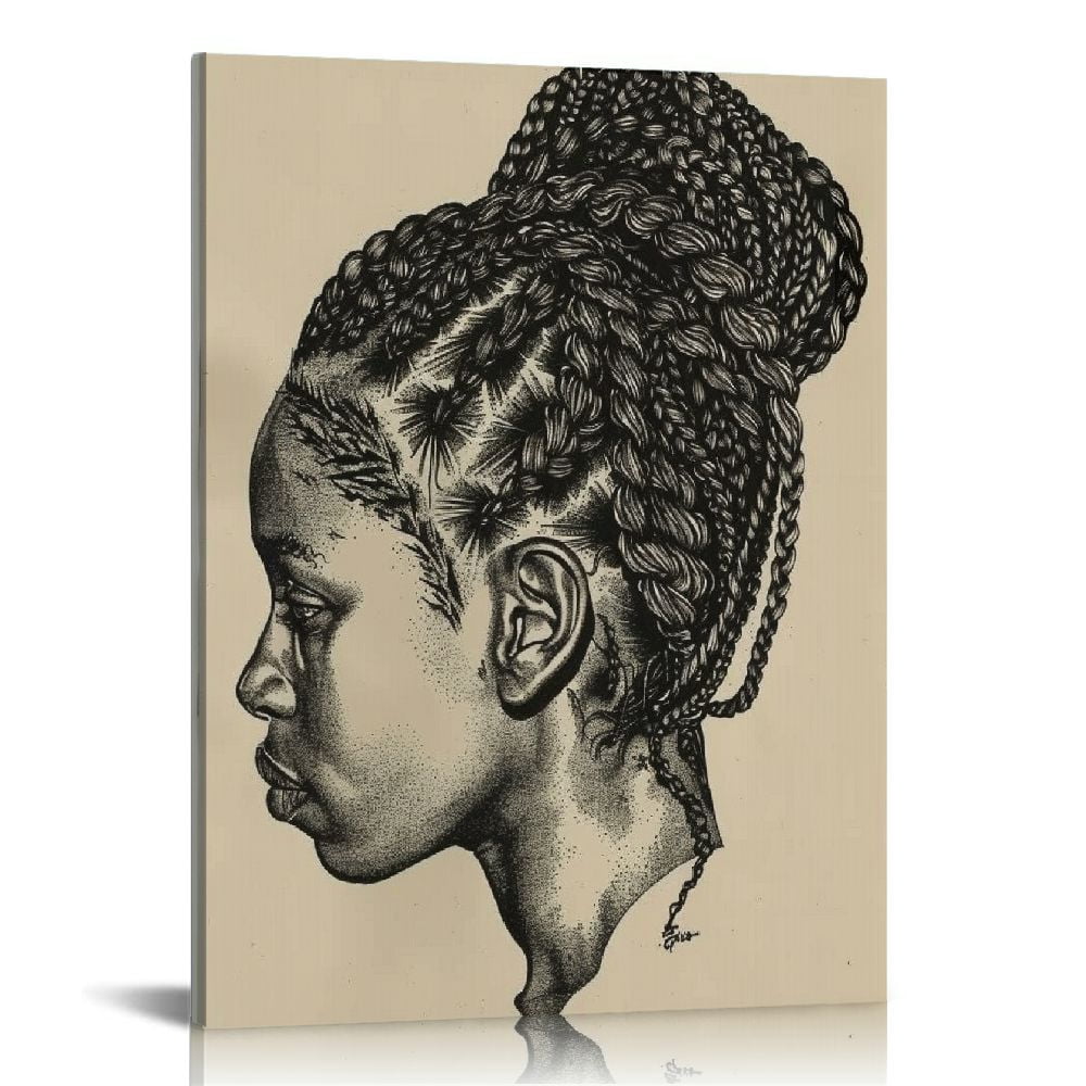 Acheng Black Art Dirty Dreadlocks Posters for Room Aesthetic Canvas ...