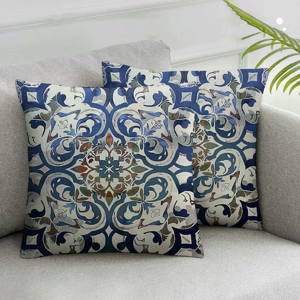 Acheng Blue Throw Pillow Covers - Blue Pillow Covers Set of 2 ...