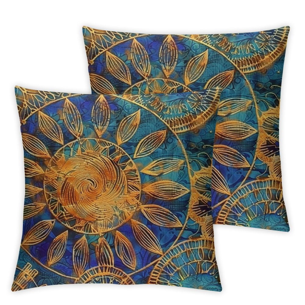 Acheng Bohemian Ethnic Style Throw Pillow Covers Colorful Retro Floral ...