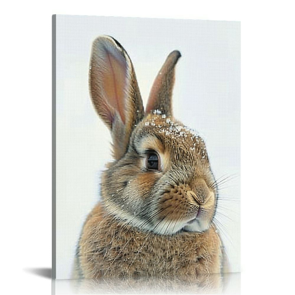Acheng Bunny Rabbit Canvas Wall Art Cute Bunny Poster Baby Animal ...