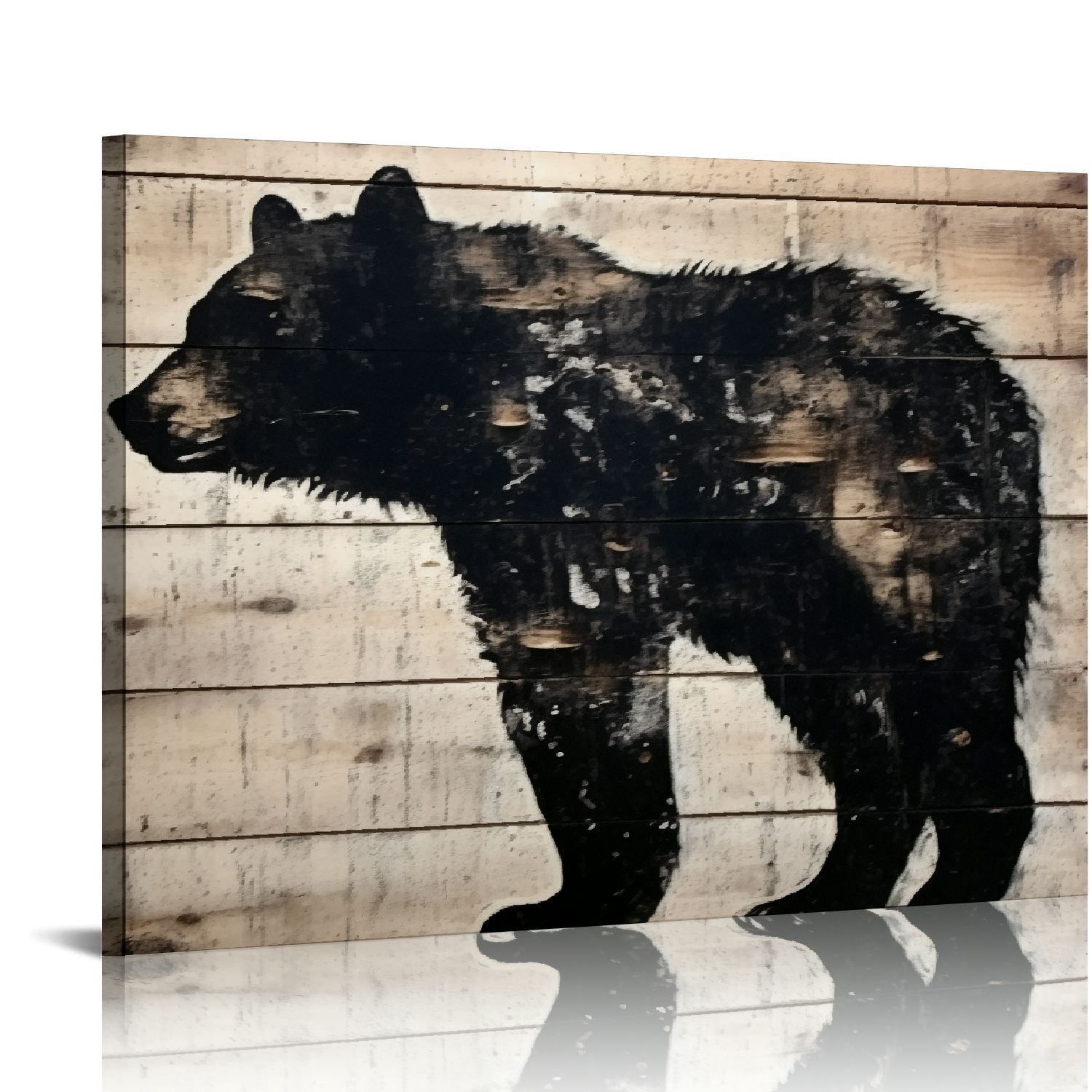Acheng Cabin Decor Rustic Wolf Deer Moose Bear Wall Art Mountain ...