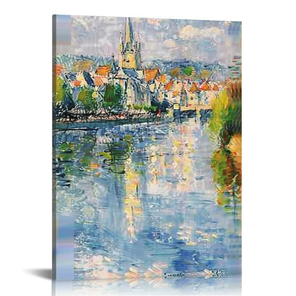 Acheng Christian Scripture Wall Decor Set of 6 Monet Canvas Wall Art ...