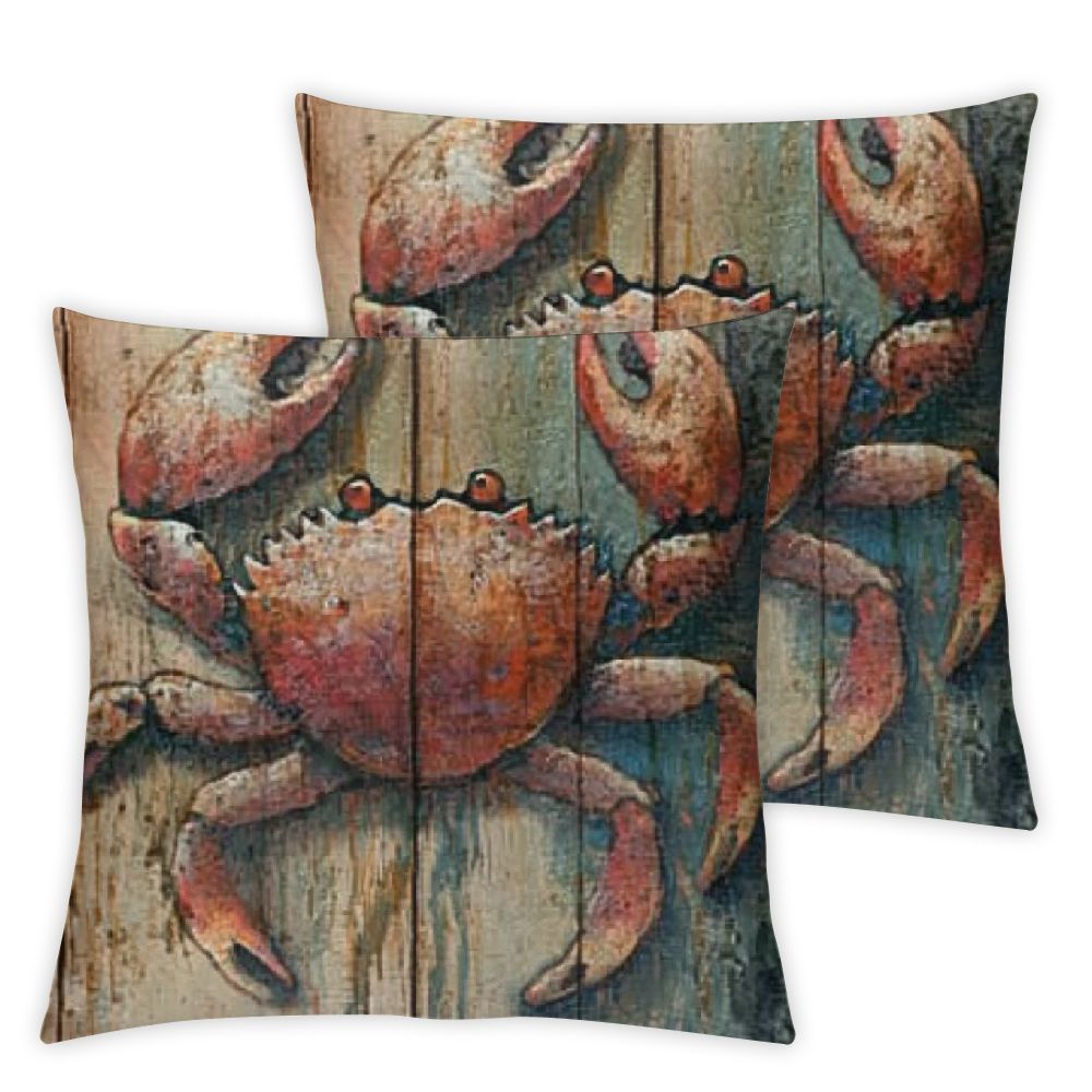 Acheng Coastal Nautical Outdoor Throw Pillow Covers Ocean Octopus Crab ...