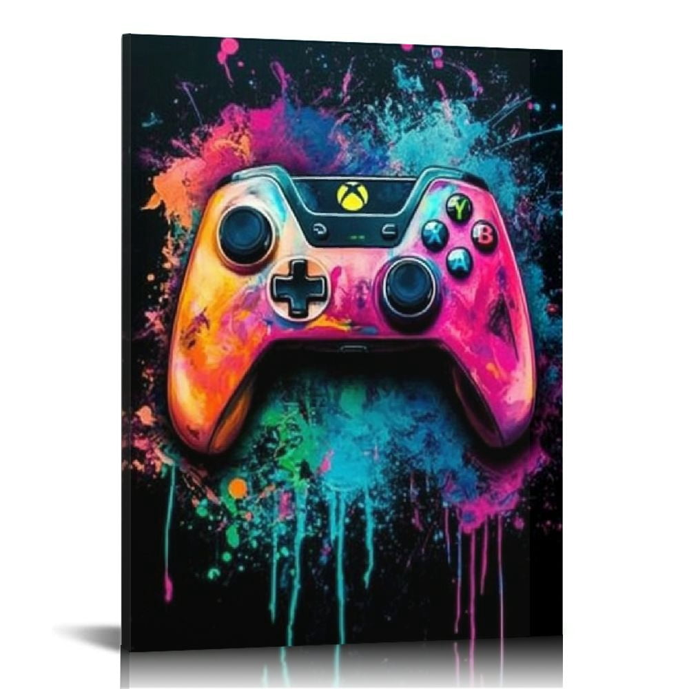Acheng Cool Gaming Wall Art Retro Video Game watercolor Posters ...
