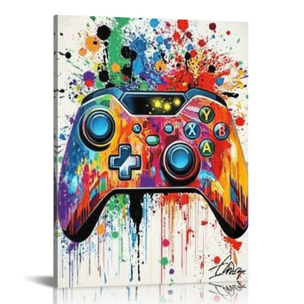 Acheng Cool Gaming Wall Art Retro Video Game watercolor Posters ...