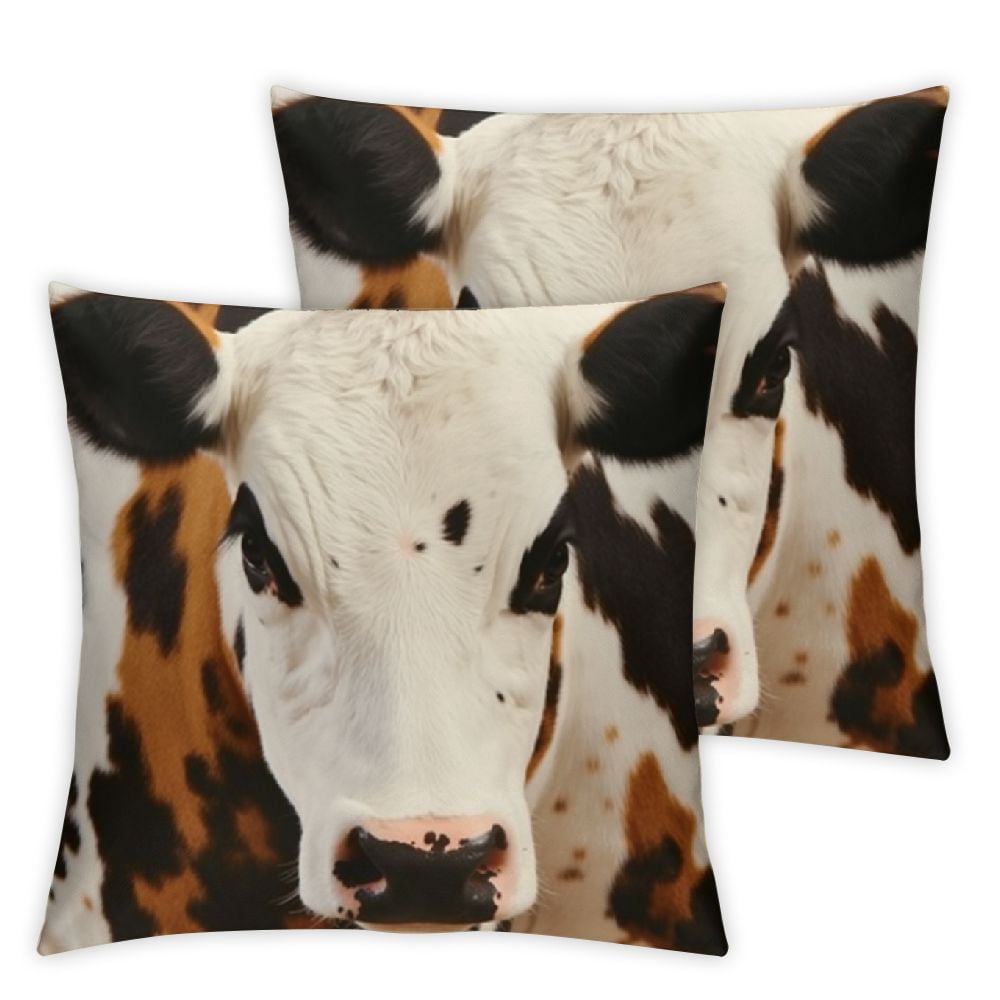 Acheng Cow Print Throw Pillow Covers Farm Animal Skin Print Pattern ...