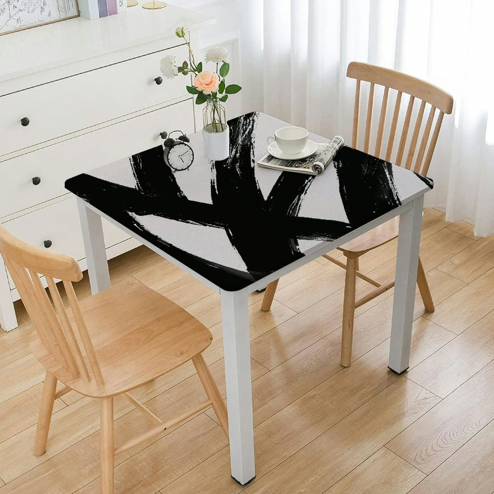 Acheng Curved Design Abstract Painting Square Tablecloth Waterproof 100 ...