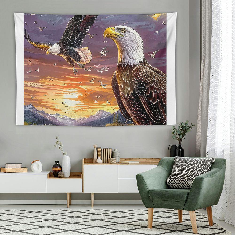 Acheng Eagle Fleece for Bed 50"x60" Flying Eagle Fleece Throw Blanket ...