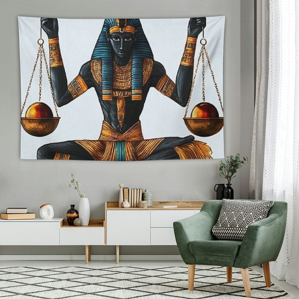 Acheng Egyptian Anubis Statue Tapestry Ancient Egypt Religious Mythical ...